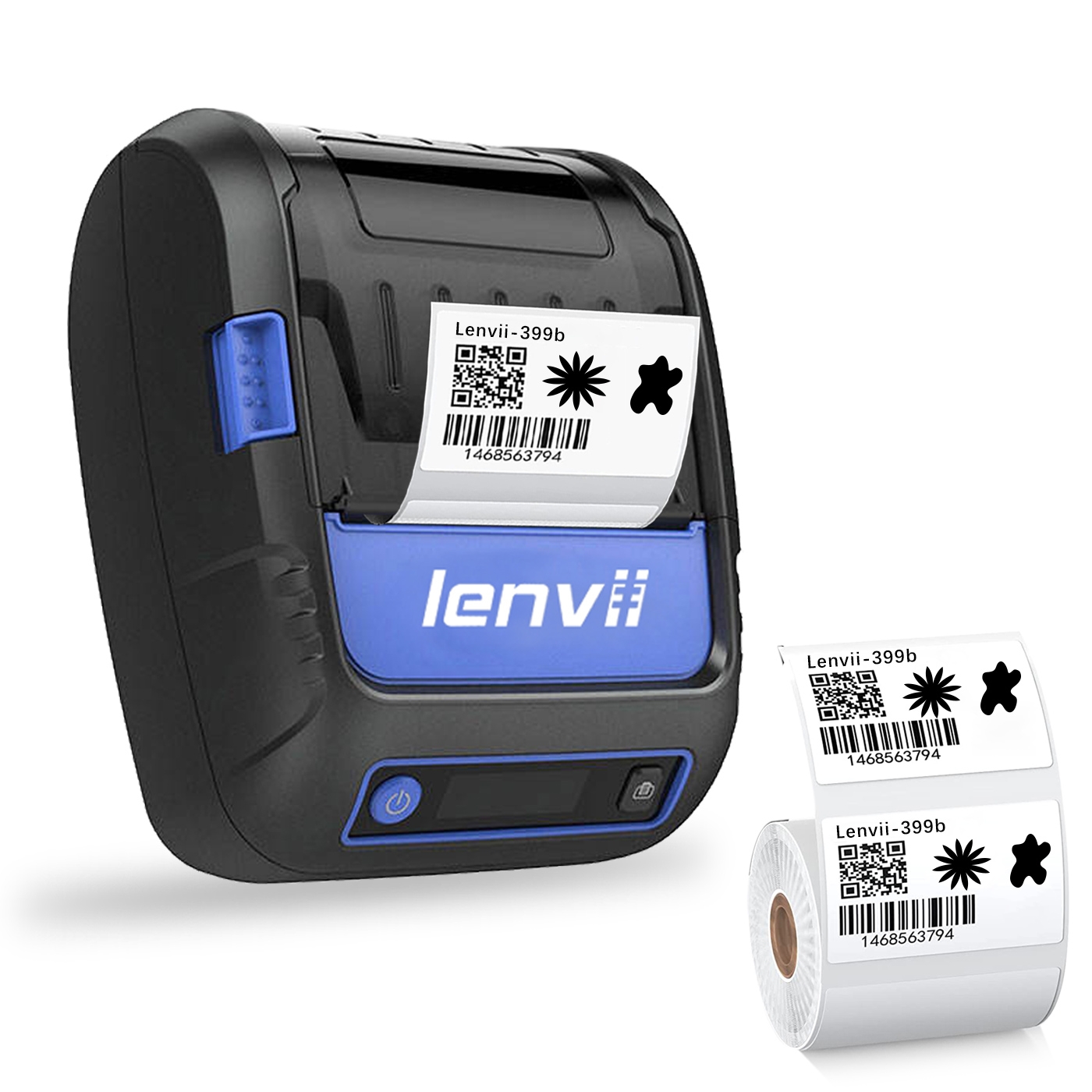 Portable 2in/58mm Industrial Thermal Label Printer with Anti-fall ...